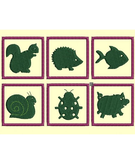 Memory thème animaux 24 pièces - Accueil - Jeux à broder - Motifs de ...