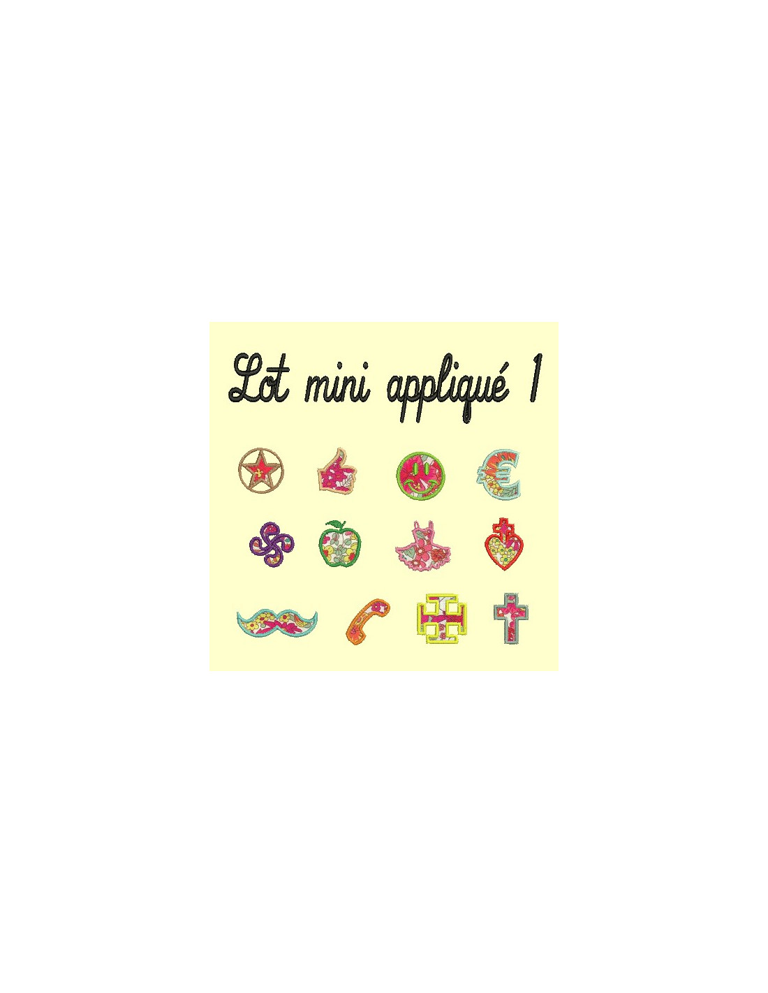 Motif broderie machine mini motifs appliqué