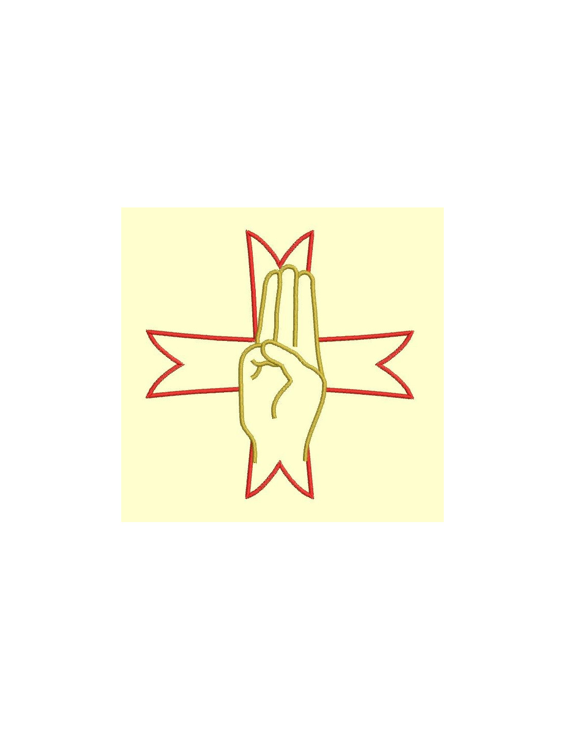 motif broderie machine salut scout guide dans croix scout