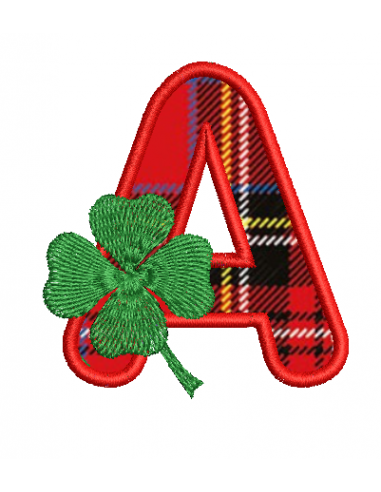 Alphabet trèfle appliqué